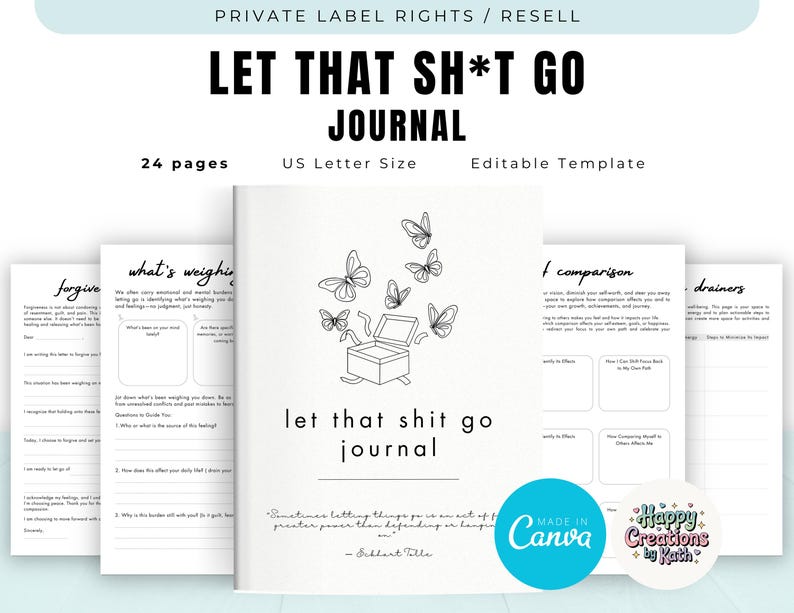 PLR / Resell Let That Sh*t Go Journal for Commercial Use, Printable and ...