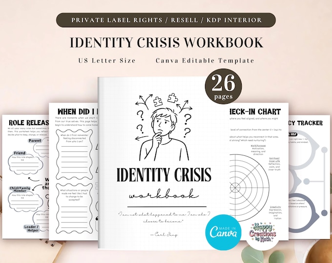 Self-identity Workbook | Self Esteem | Therapy Tools | Mental Health ...