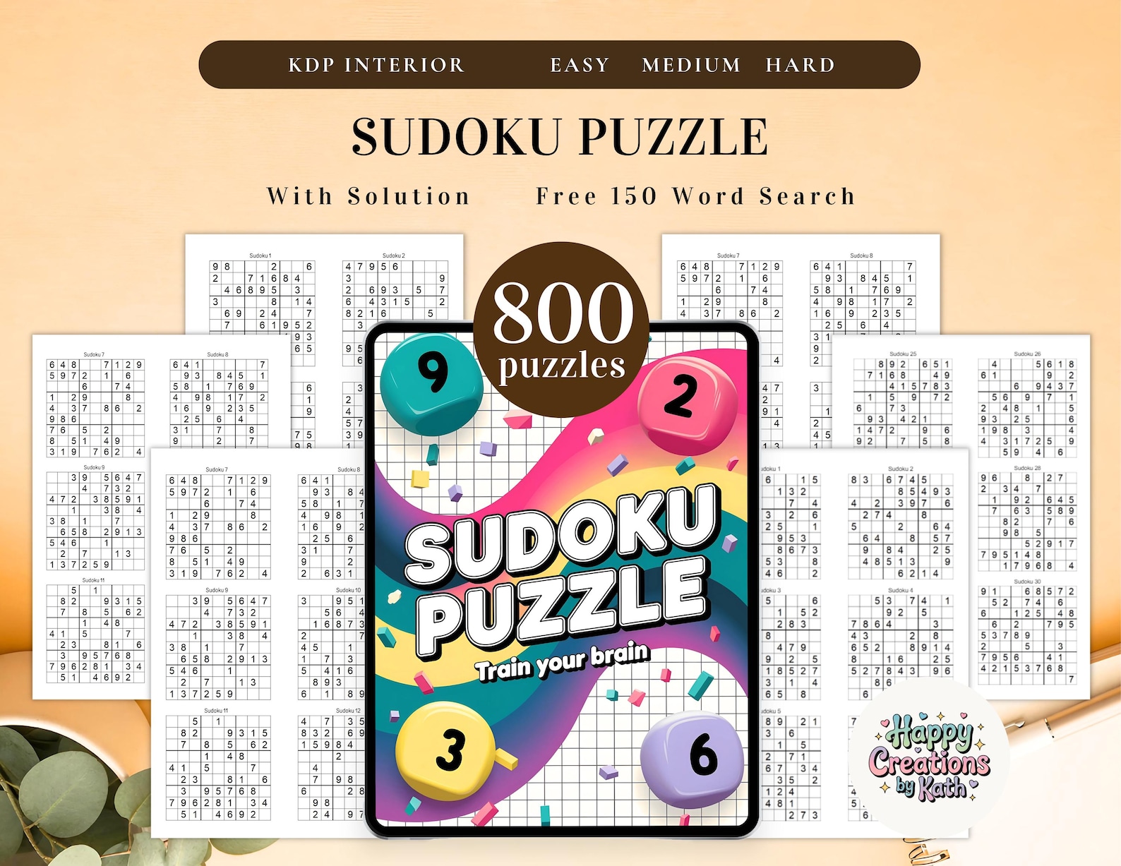 800+ Sudoku Puzzle Printable – KDP Interior Activity Book | Easy ...
