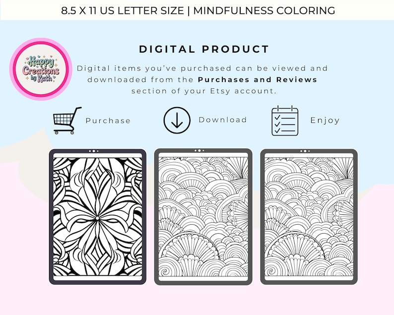 Mindful Pattern Coloring Book Bundle Printable for KDP Interior Stress ...