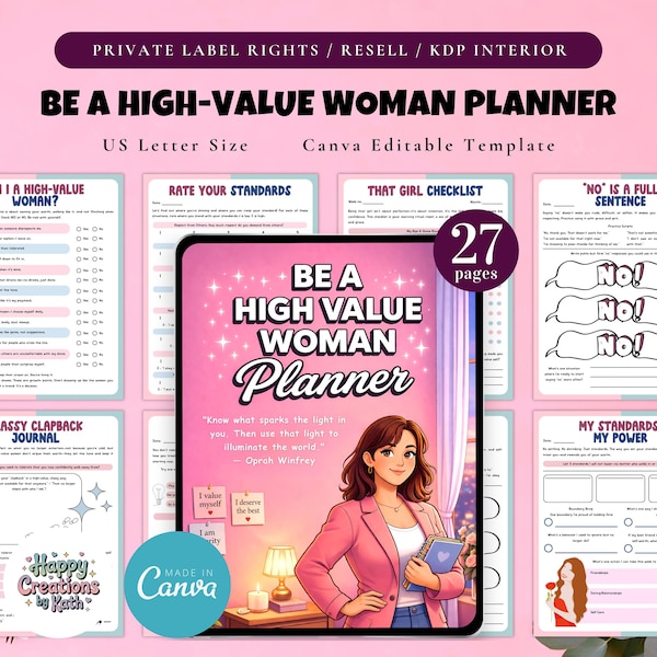 Self Value Planner - Etsy