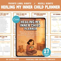 Inner Child Wounds Workbook Bundle, Reparenting Inner Child, Attachment ...