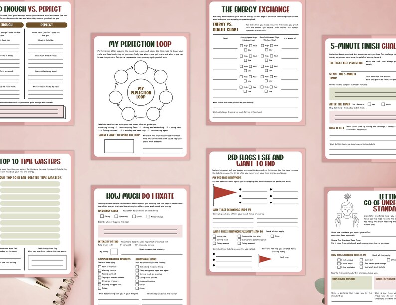 PLR / Resell Perfectionism Detox Workbook, Printable and Canva Editable ...