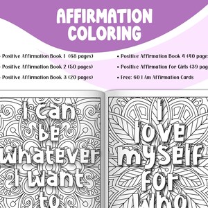 Affirmation Coloring Bundle | Printable for KDP Interior and Personal ...