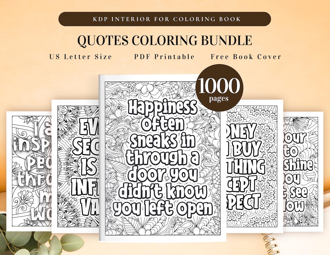 Quotes Coloring Bundle | Printable for KDP Interior and Personal Use ...