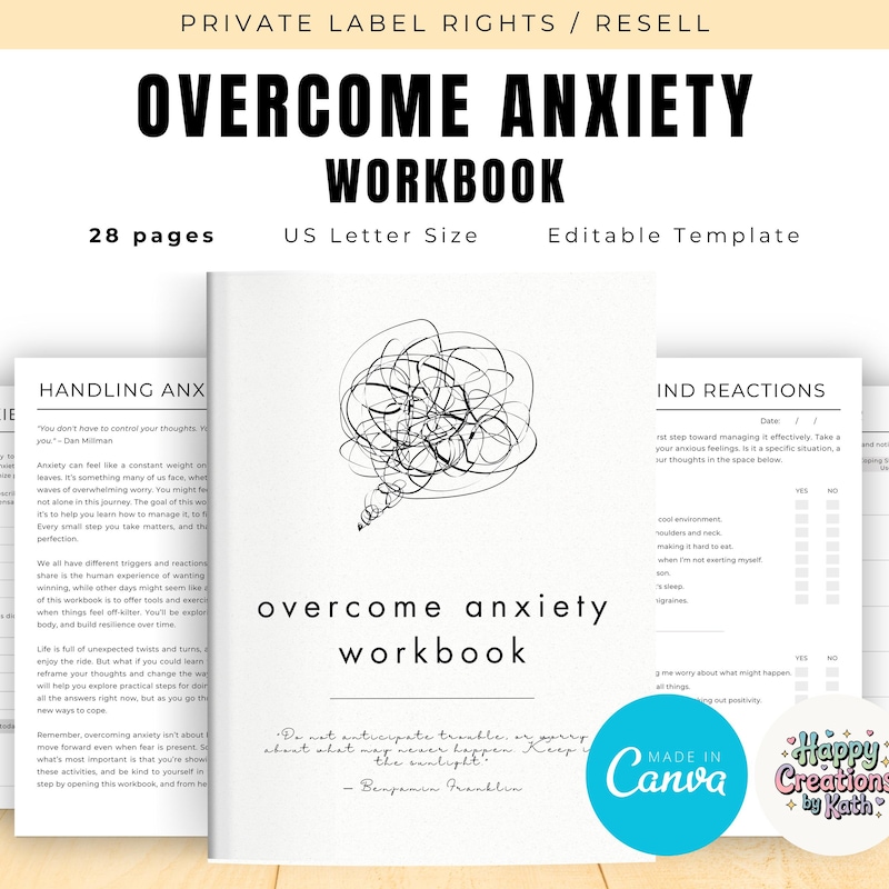 Workbook Template Anxious - Etsy UK