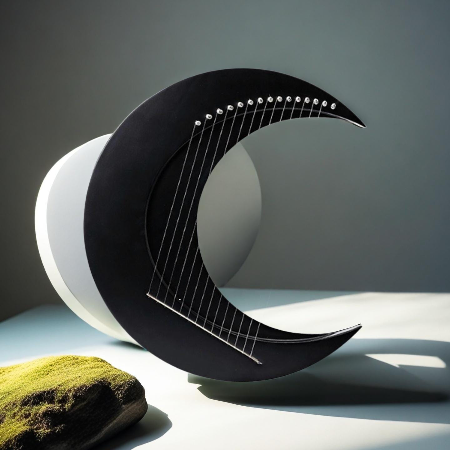 Custom Engraving Crescent Lyre Harp – HLURU Maple & Elm |8 ,11 or 15 ...