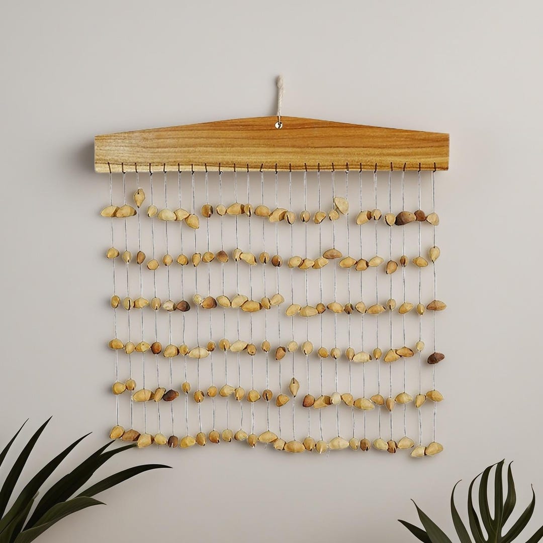 Handmade Natural Kenari Seed Shell Chime for Yoga and Meditation ...