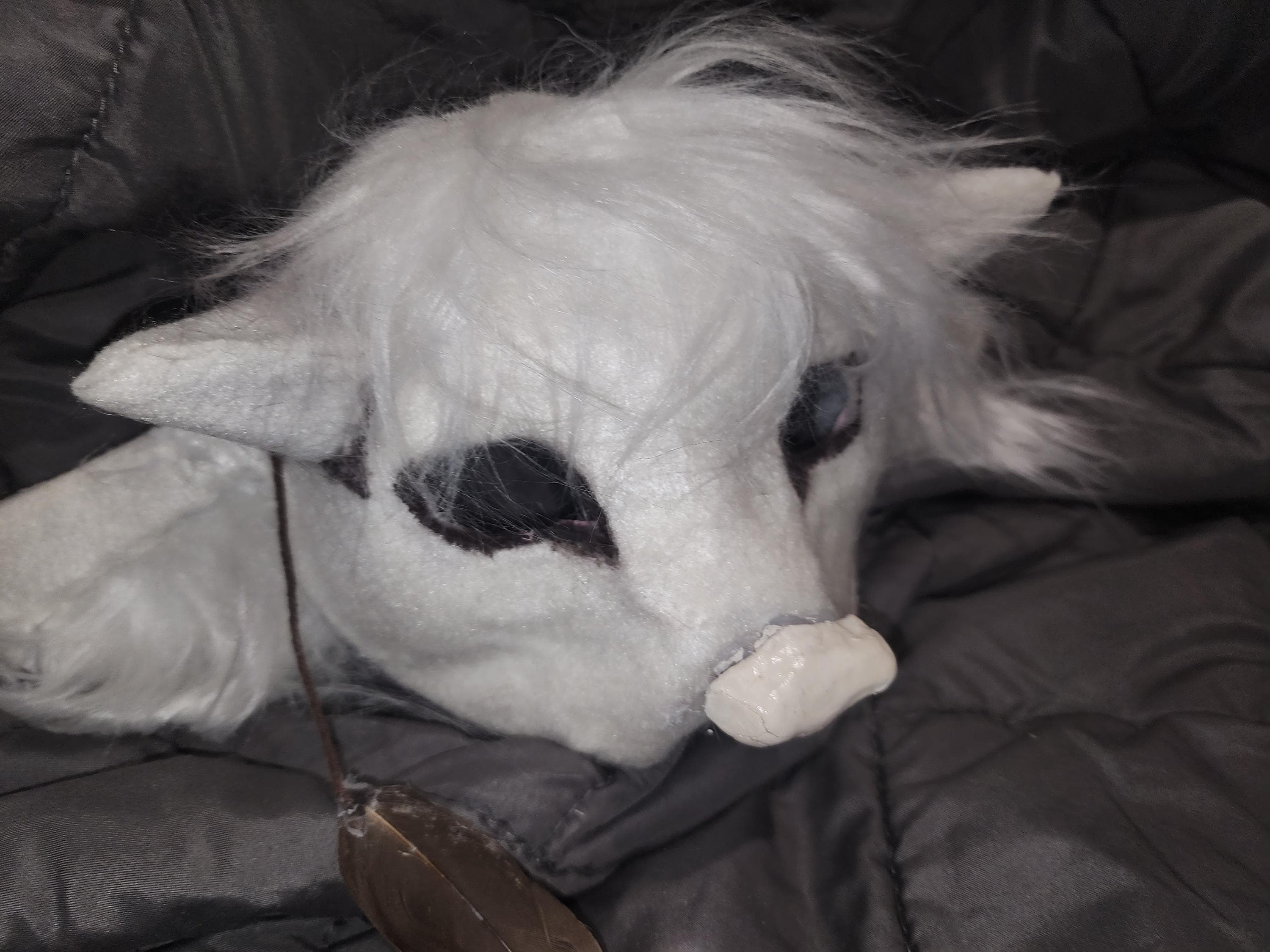 White Highland Cow Therian/furry Mask. - Etsy