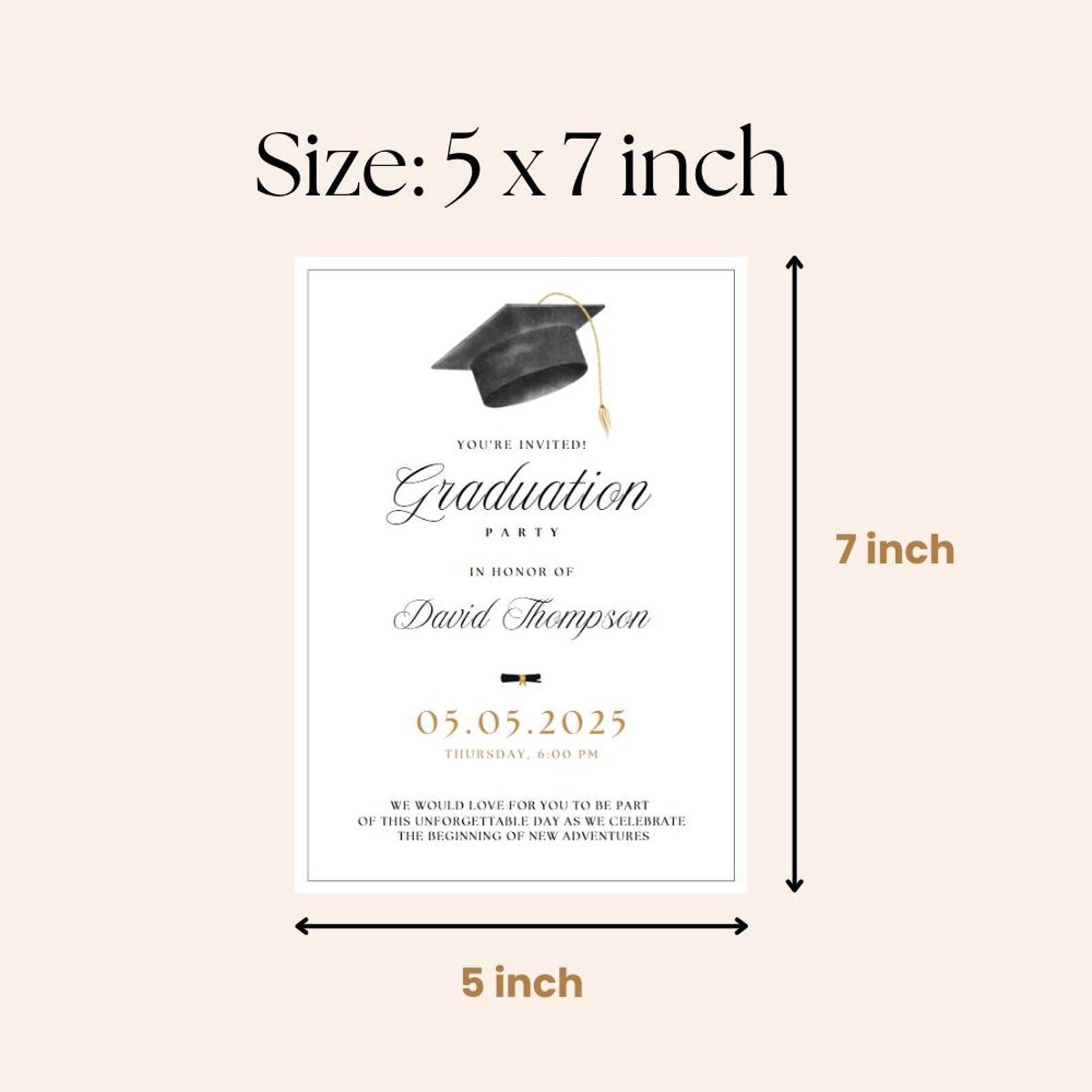 Graduation Party Invitation Template | Editable Grad Invite | Class of ...