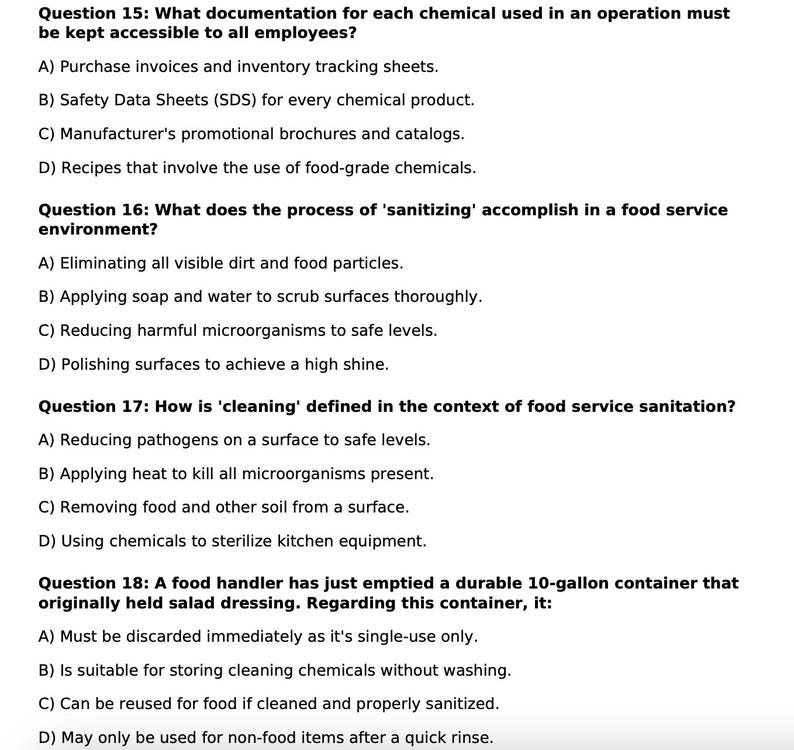 Servsafe Food Protection Manager Exam Test Prep: Study Guide - Practice ...