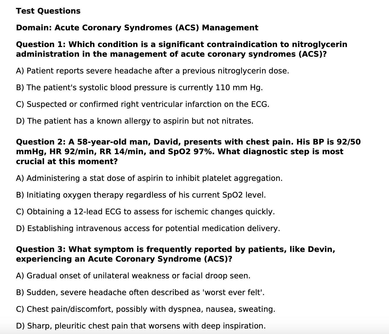AHA ACLS (advanced Cardiovascular Life Support) Exam Test Prep ...