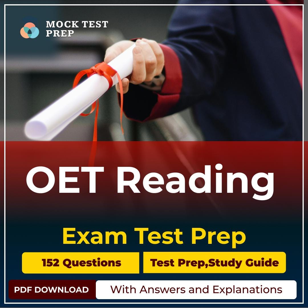 OET (occupational English Test) Reading Exam Test Prep: Study Guide ...