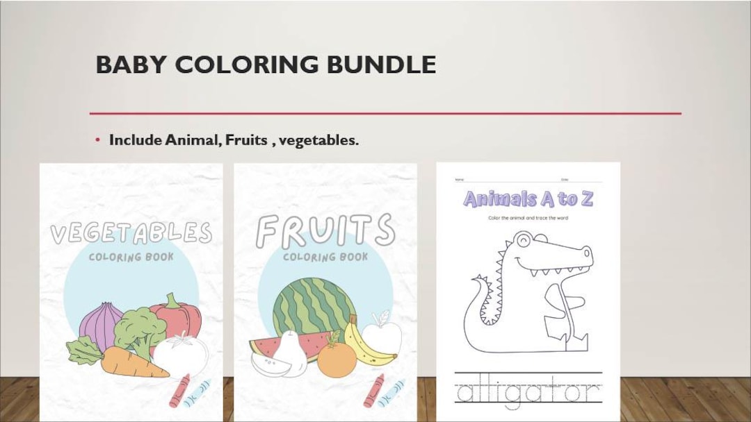 Baby Coloring Bundle , Baby ABC Book Decorate, Baby ABC Book ...