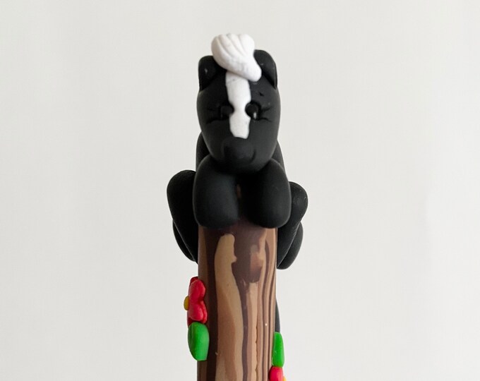 Polymer Clay Skunk Ballpoint Pen | Etsy