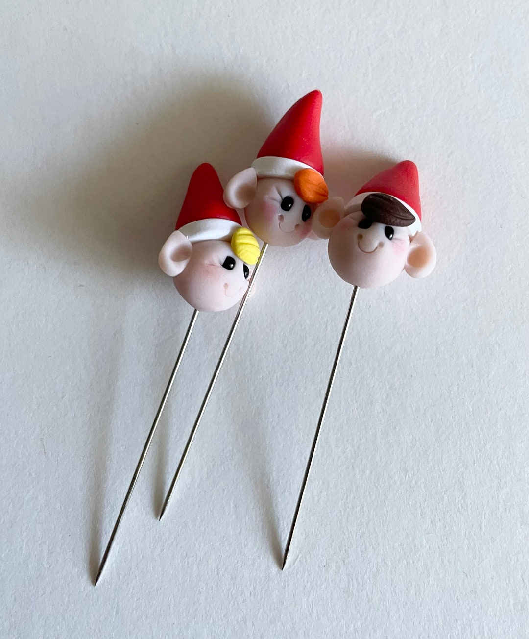 3 Elves Decorative Pins - Etsy