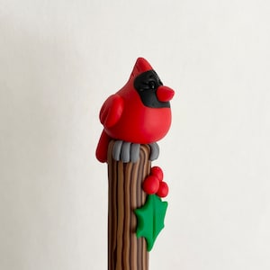 Polymer Clay Cardinal Pen - Etsy
