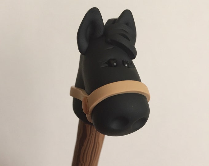 Black Polymer Clay Horse Pen - Etsy