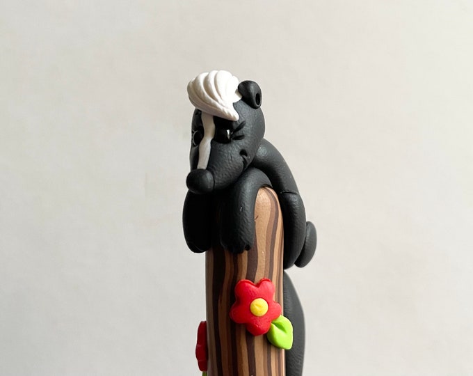 Polymer Clay Skunk Ballpoint Pen - Etsy
