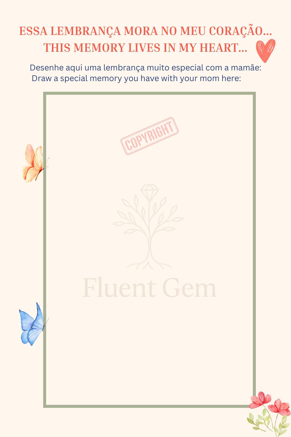 Kids’ Printable Mother's Day Book – Bilingual Template (portuguese ...