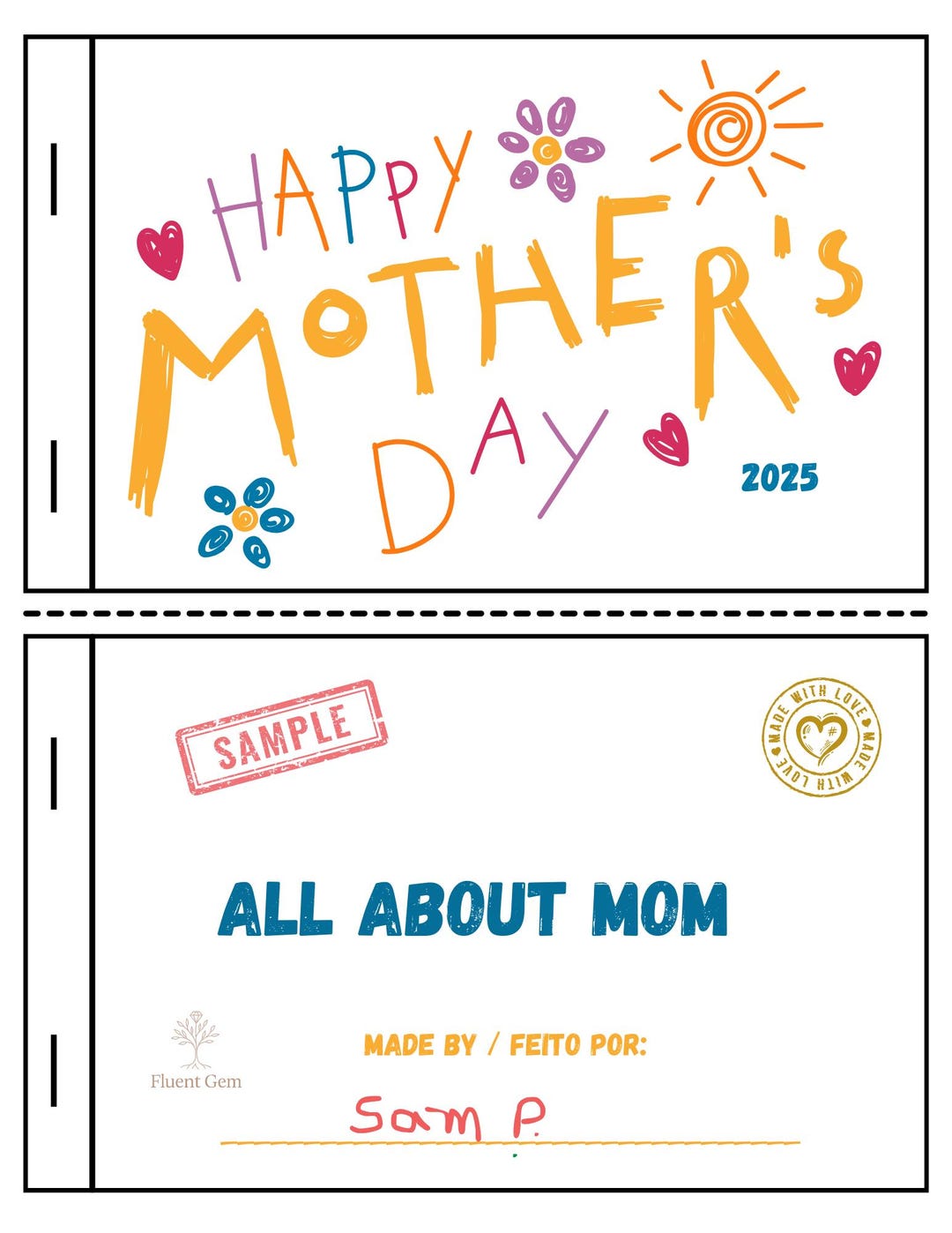 All About Mom – Printable Mother’s Day Mini Book (english) - Etsy
