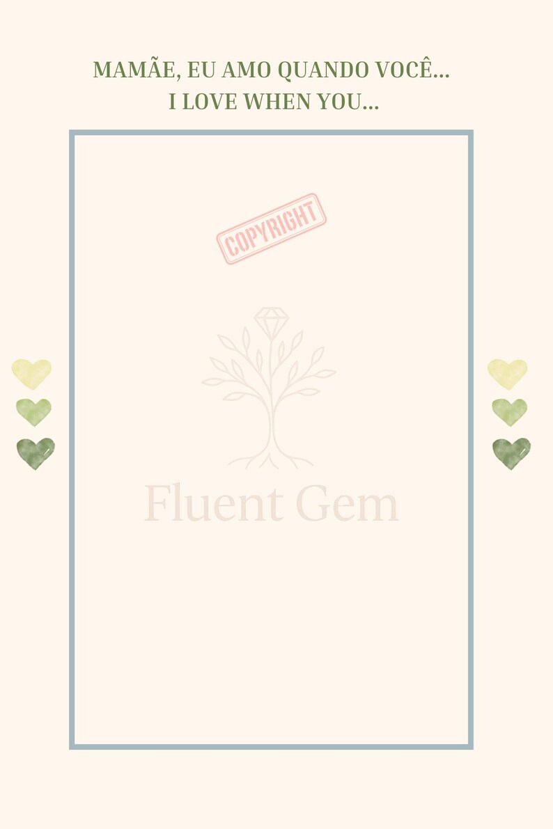 Kids’ Printable Mother's Day Book – Bilingual Template (portuguese ...