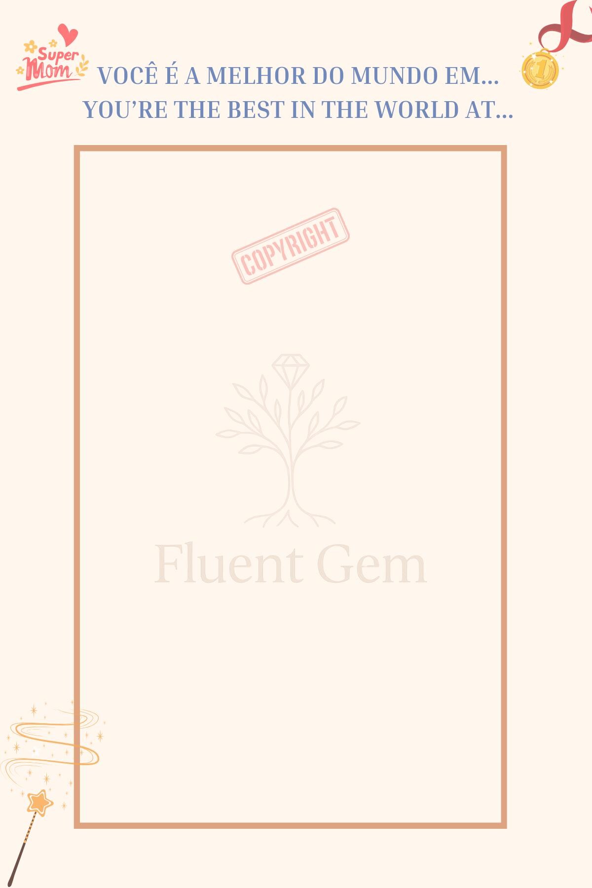 Kids’ Printable Mother's Day Book – Bilingual Template (portuguese ...