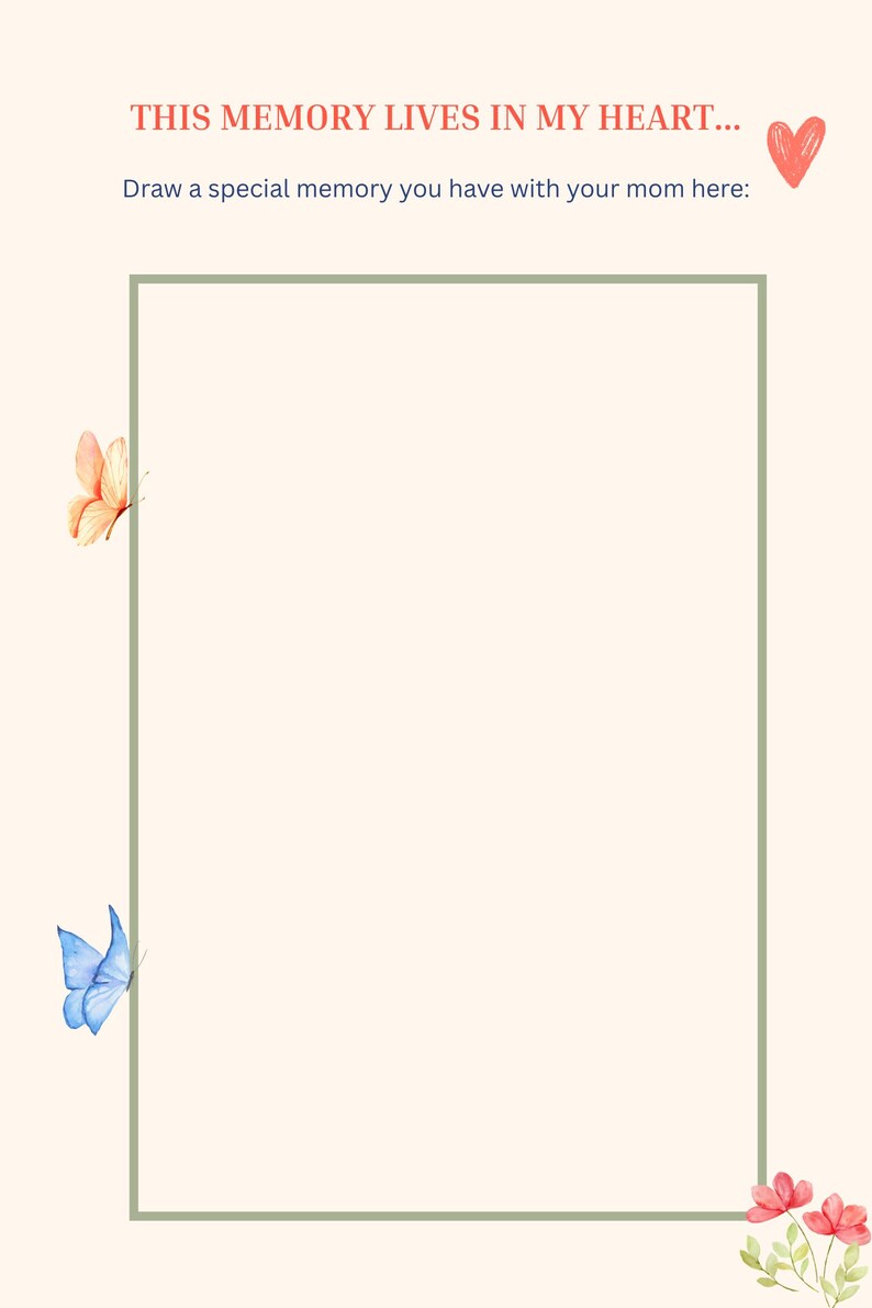 Mother’s Day Printable Book for Kids Fillable With Love - Etsy