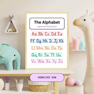Alphabet Poster, Homeschool Classroom Decor, Number Chart 123, ABC ...