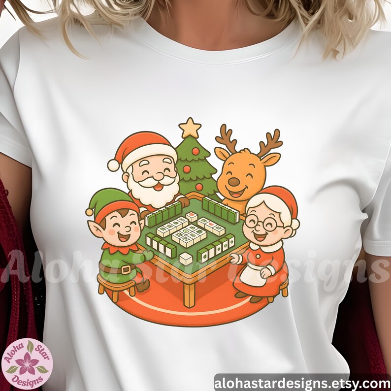 Mahjong Christmas Design Set: Kawaii Style, Merry Mahjong (digital ...