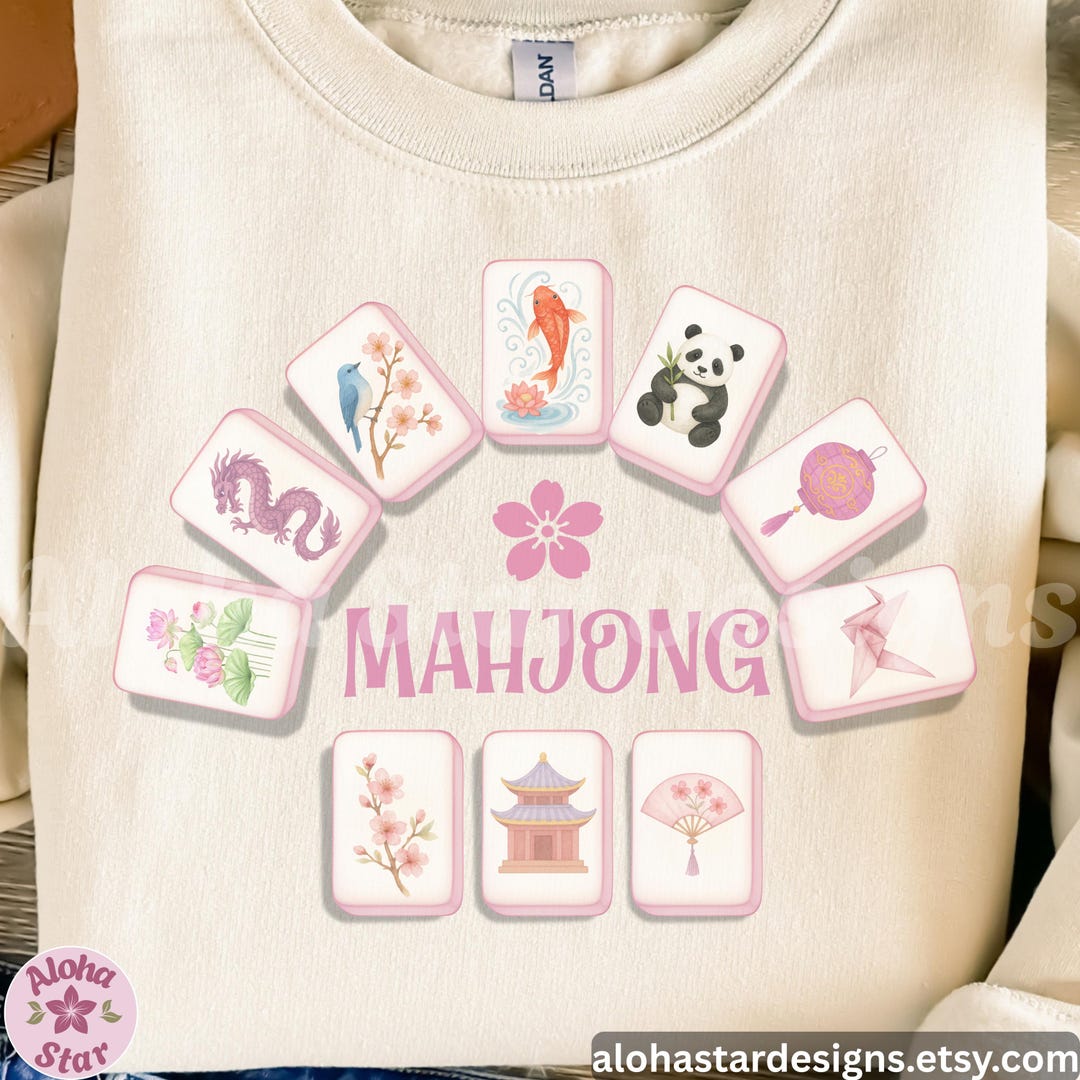 Pink & Purple Mahjong Tile PNG Designs (digital Download) - Etsy