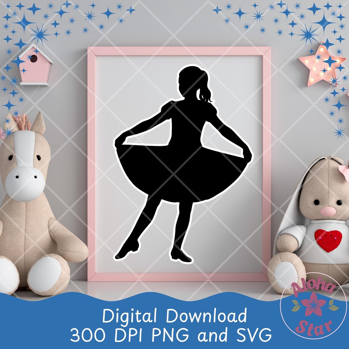 Highland Dance Silhouette Clipart, Scottish Dancers, Bagpiper (PNG SVG ...