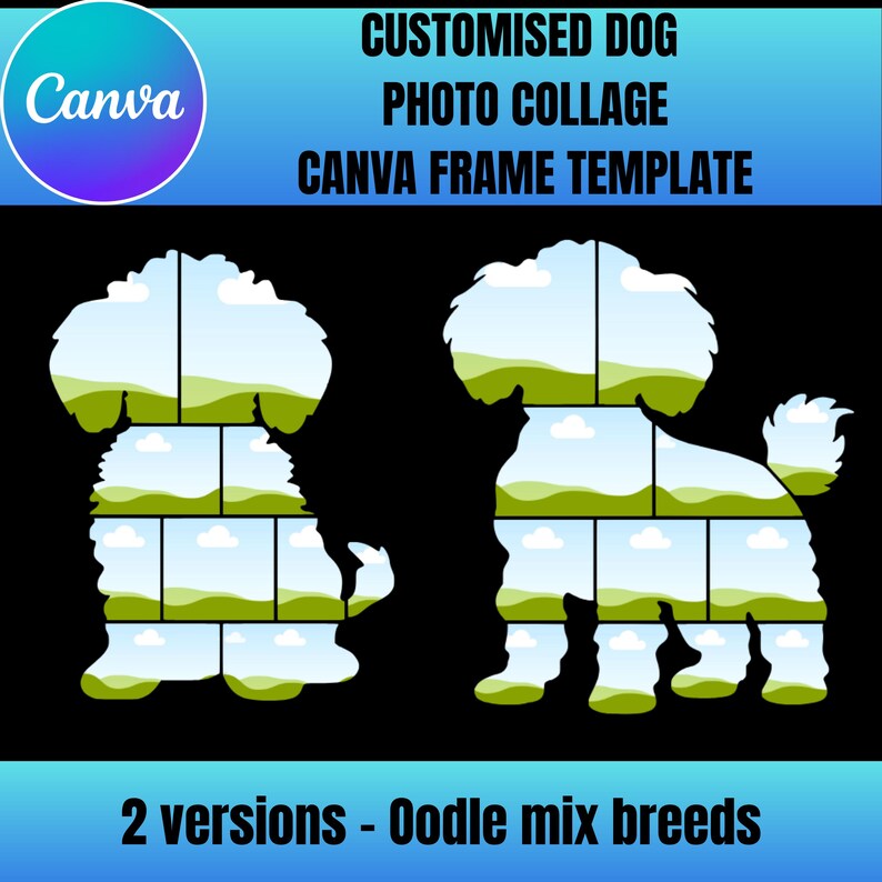 Cavoodle Photo Collage Template: Custom Pet Memorial Gift (canva ...