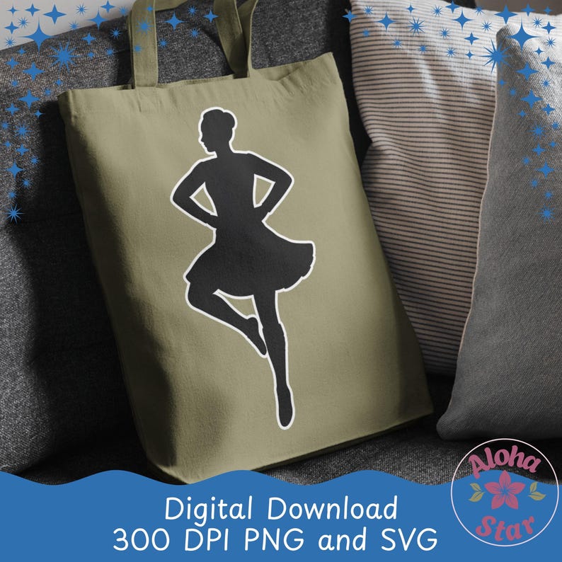 Highland Dance Silhouette Clipart, Scottish Dancers, Bagpiper (PNG SVG ...
