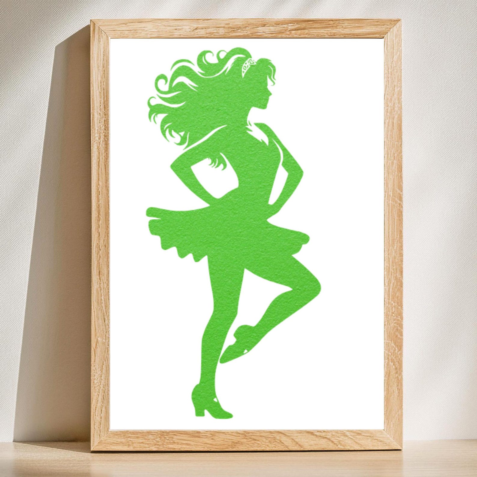 Irish Dancer Silhouette Canva Frame Template: Customizable Irish ...