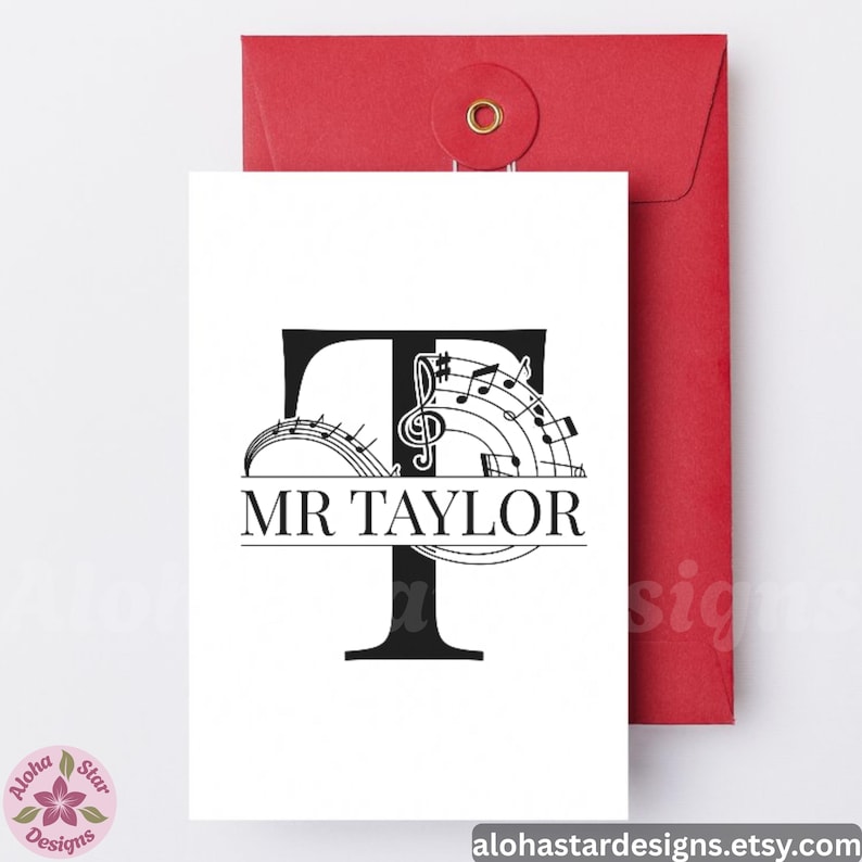 Music Monogram Alphabet PNG SVG: Personalized Musical Note Letters ...