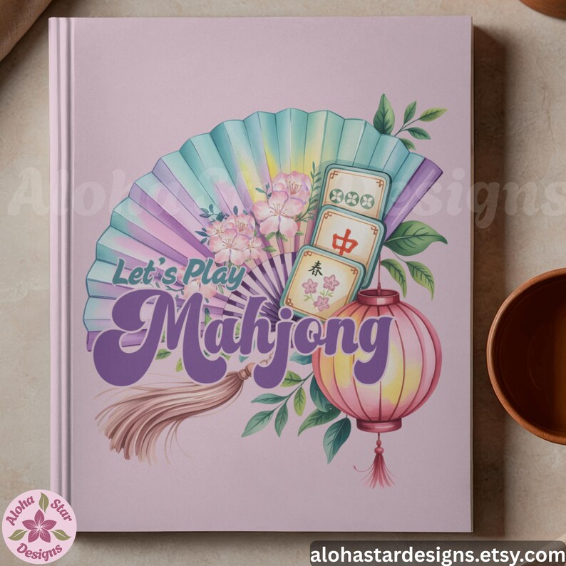 Mahjong Design Bundle: Peacocks, Tiles and Blossoms Art (digital ...