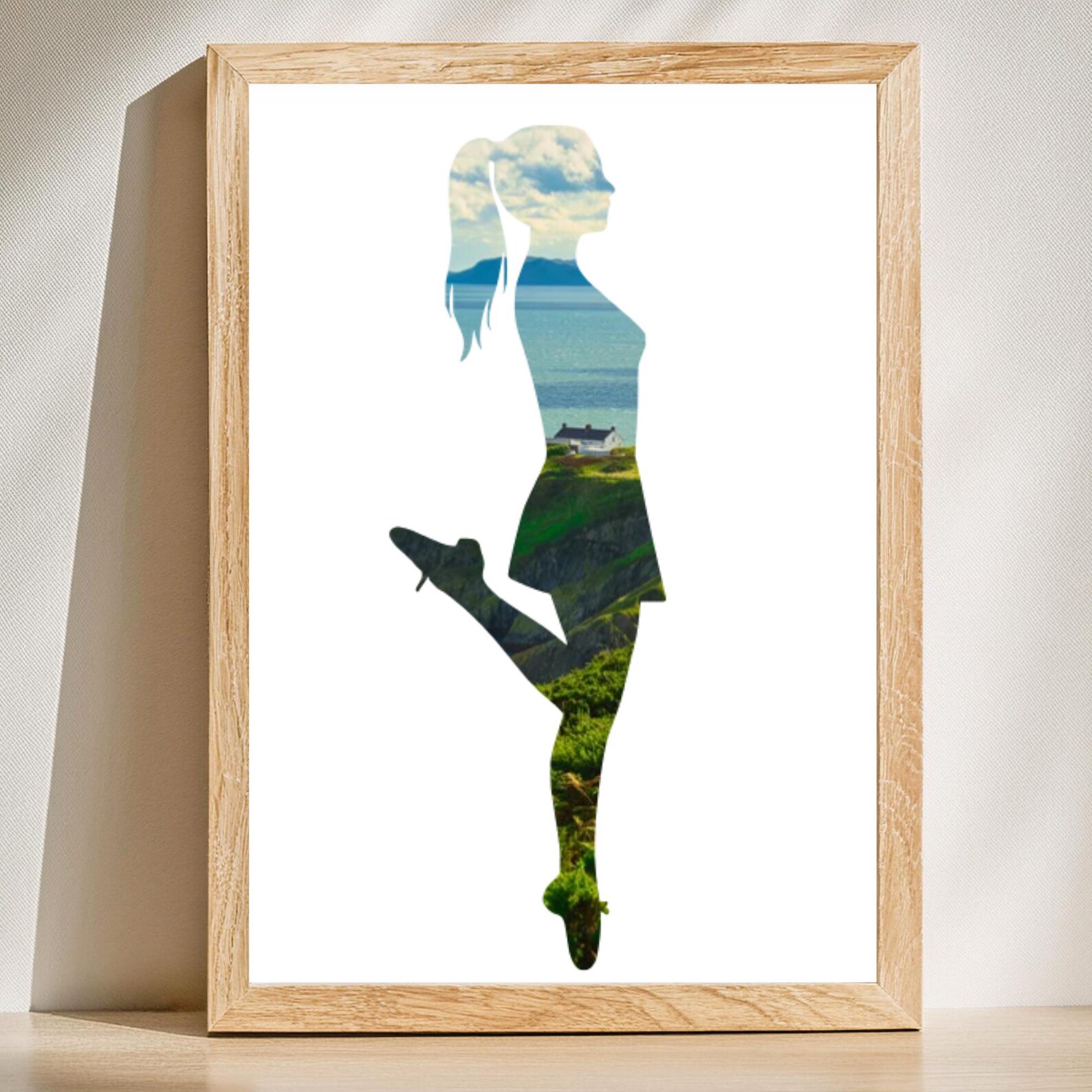 Irish Dancer Silhouette Canva Frame Template: Customizable Irish ...