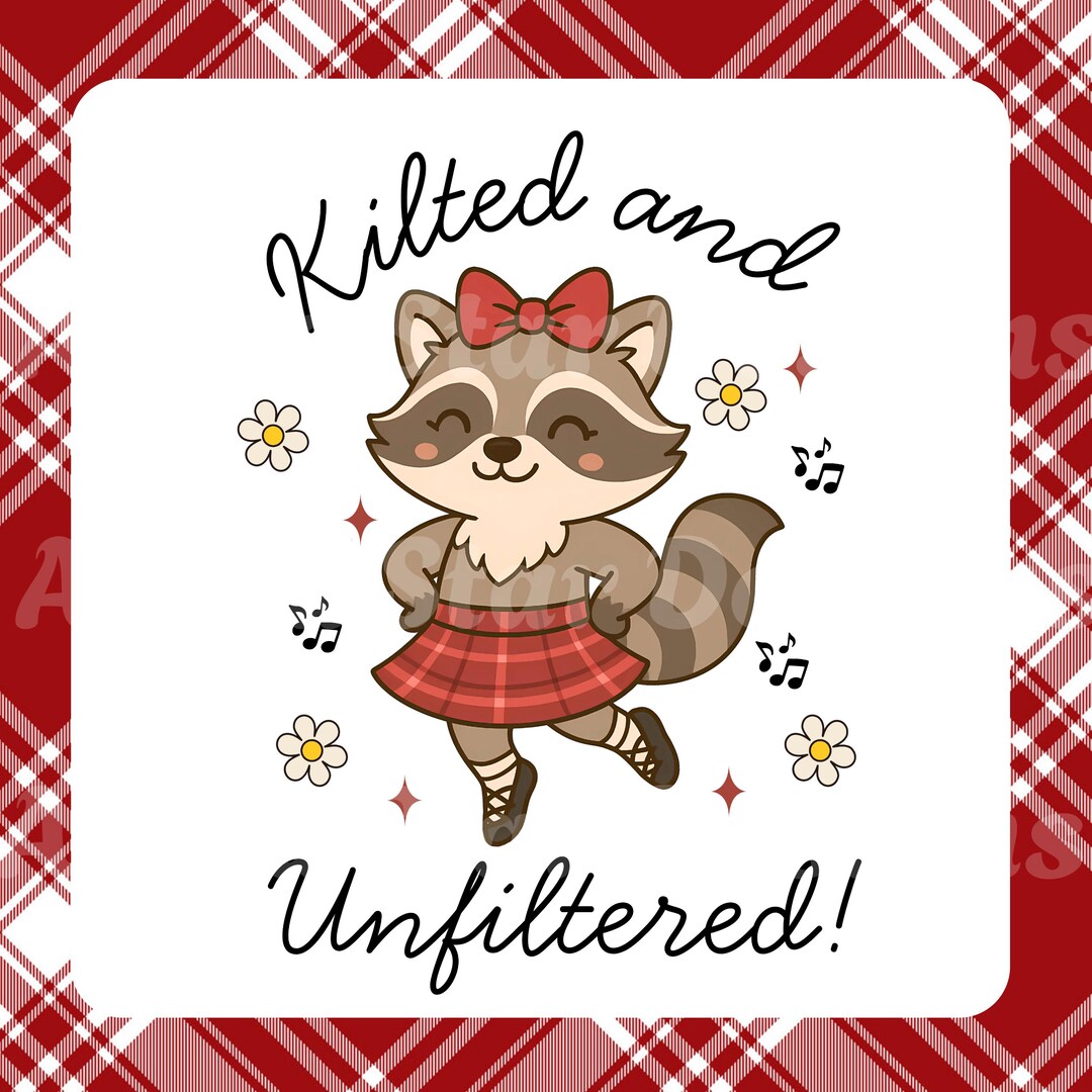Kilted Raccoon Highland Dancer SVG: Scottish Meme Design (digital ...