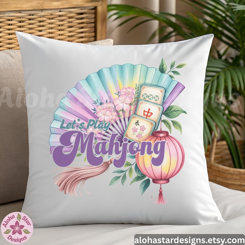 Mahjong Design Bundle: Peacocks, Tiles and Blossoms Art (digital ...