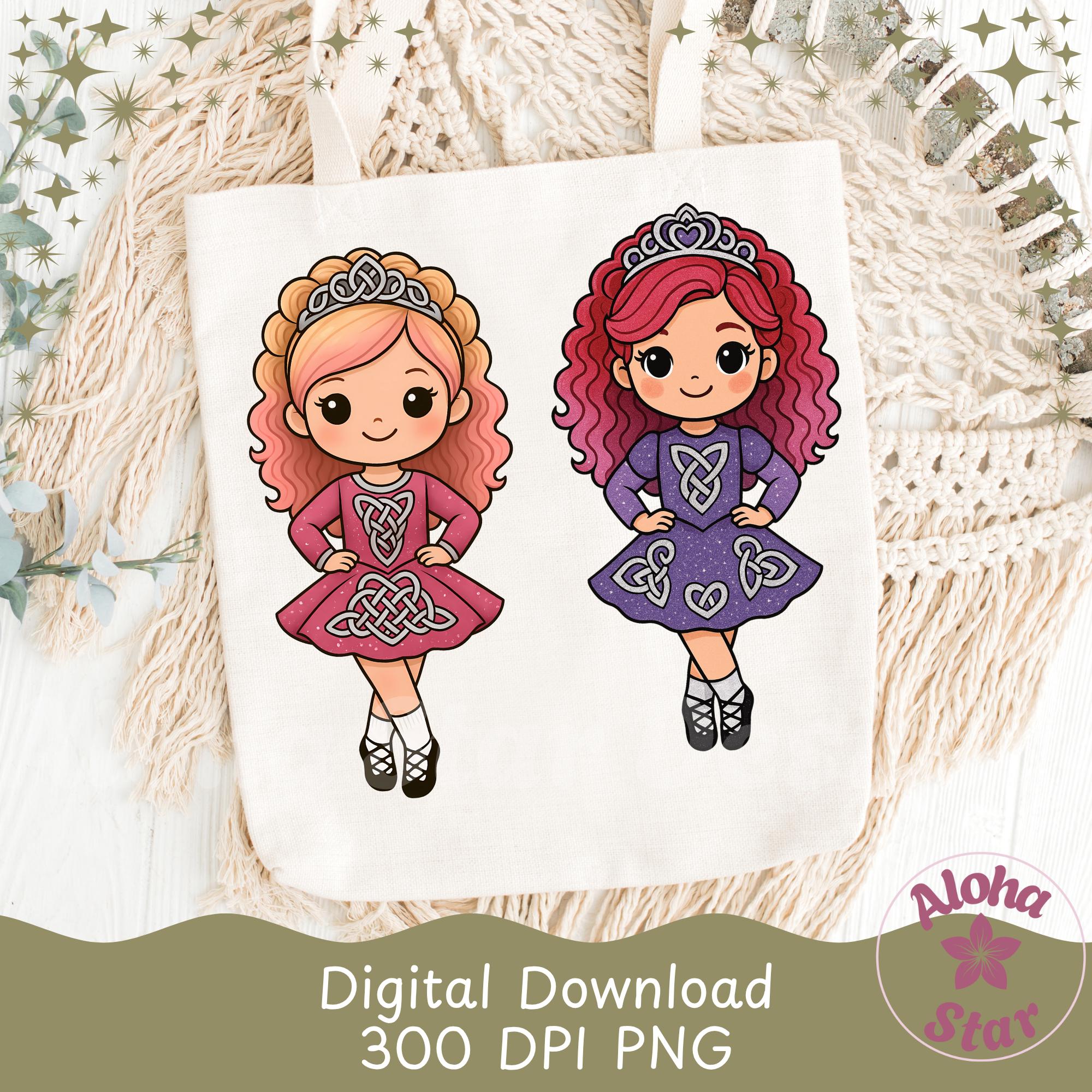 Chibi Irish Dancer Clipart Set, PNG (digital Download) - Etsy