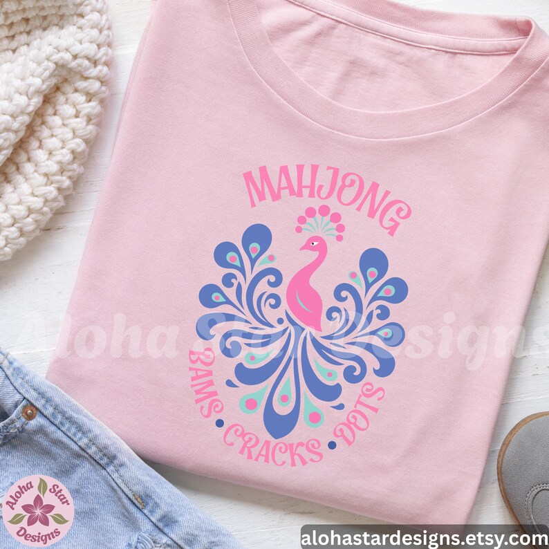 Mahjong Design Bundle: Peacocks, Tiles and Blossoms Art (digital ...