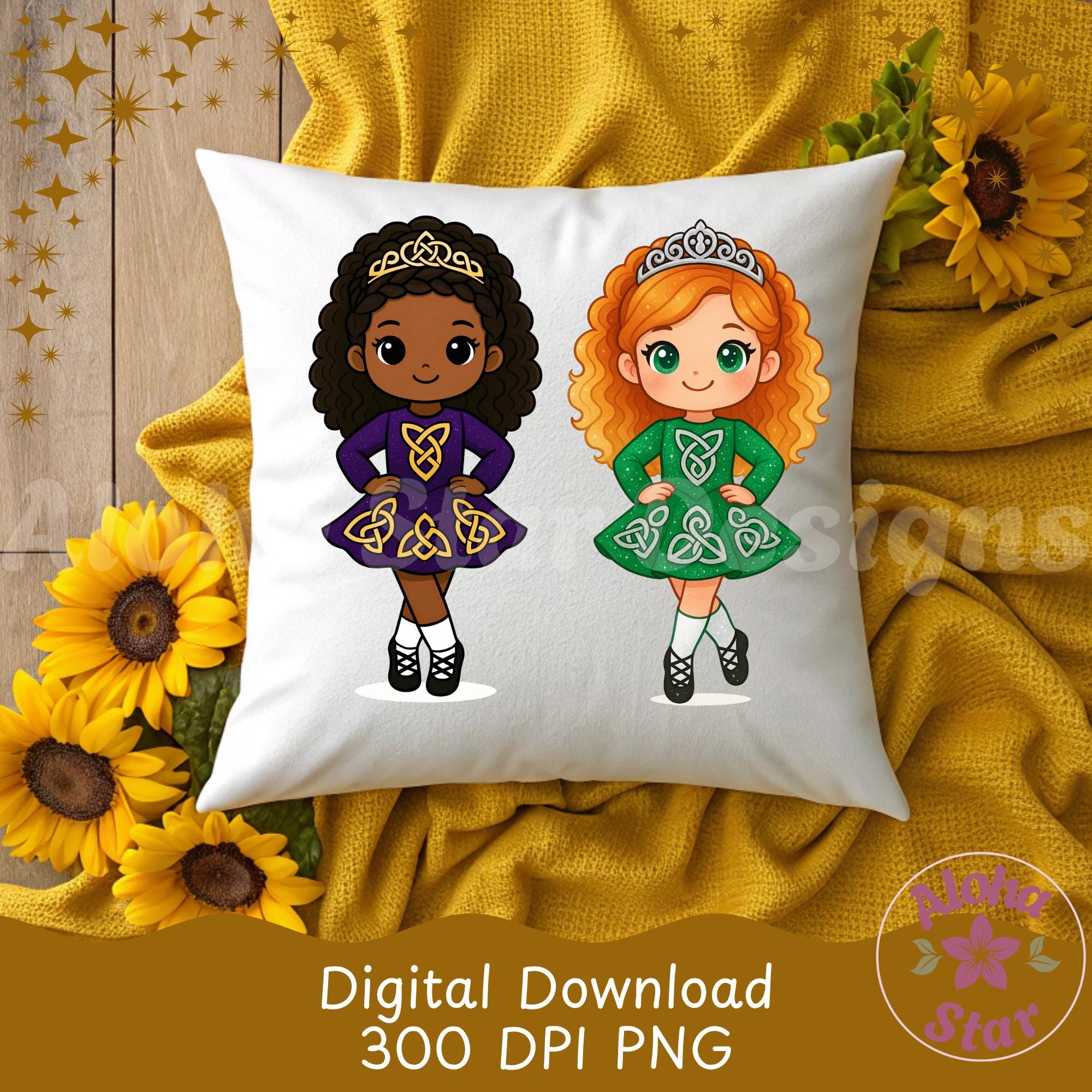 Chibi Irish Dancer Clipart Set, PNG (digital Download) - Etsy