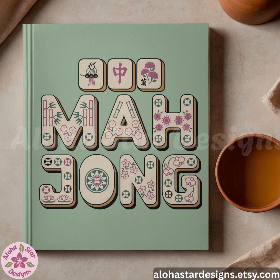 Mahjong Design for Gifts and Crafts, Letter Tiles With Mahjong Symbols ...