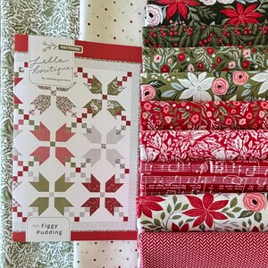 Figgy Pudding Quilt Kit With Berry and Pine Fabric by Lella Boutique From Moda - Etsy