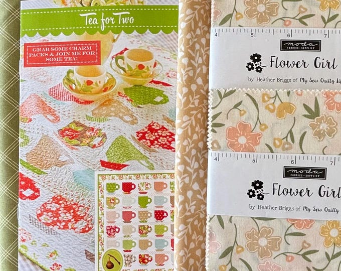 Tea for Two Quilt Kit With Flower Girl Fabric From My Sew Quilty Life ...