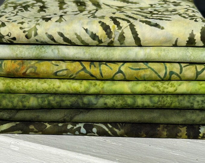 Batik Fat Quarter Fabric Bundle - Fern - Etsy