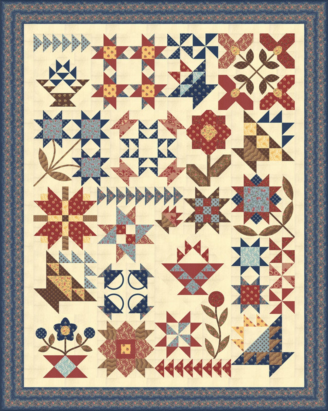 Ladies Scrap Basket Quilt Pattern From Betsy Chutchian - Etsy