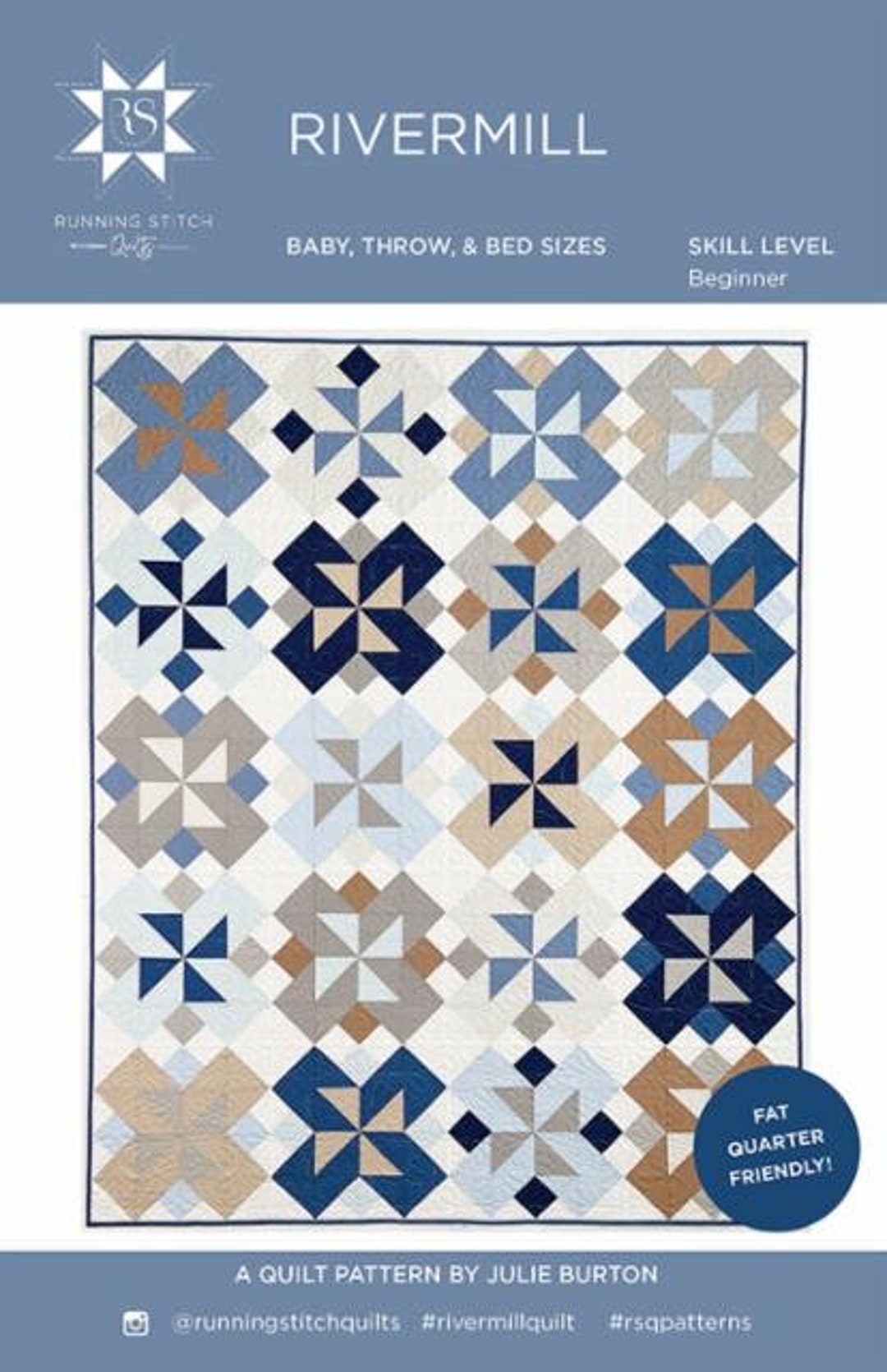 Rivermill Quilt Pattern From Running Stitch Quilts - Etsy