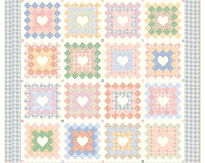 Granny’s Heart Quilt Kit With Cottage Charm Fabric by My Sew Quilty ...